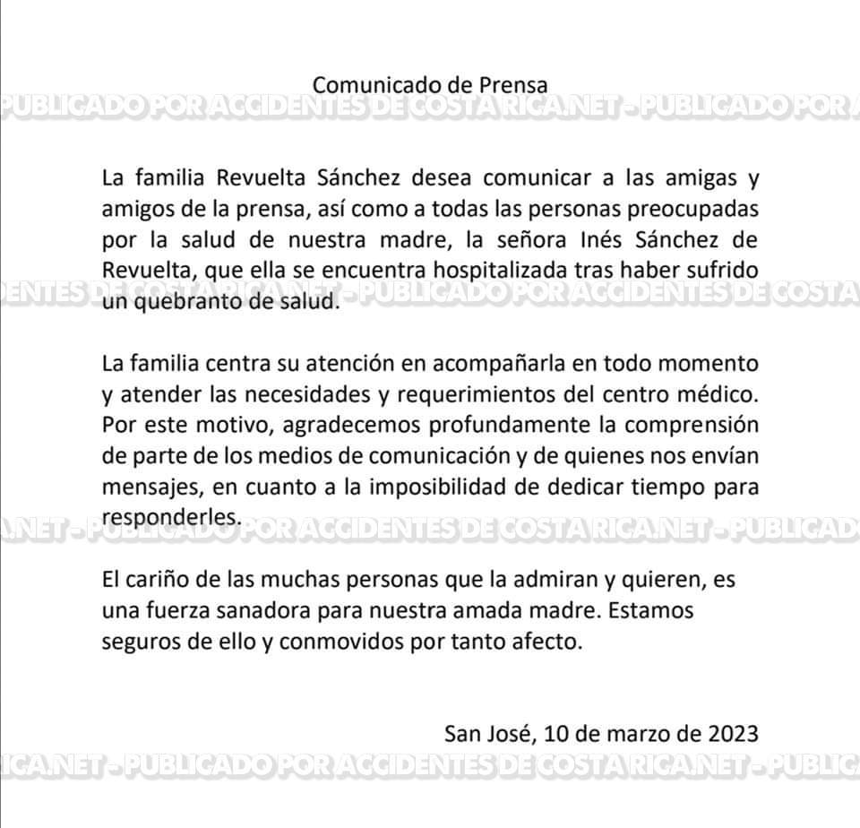 DOÑA INES SANCHES NO HA MUERTO . - SomosACRnet