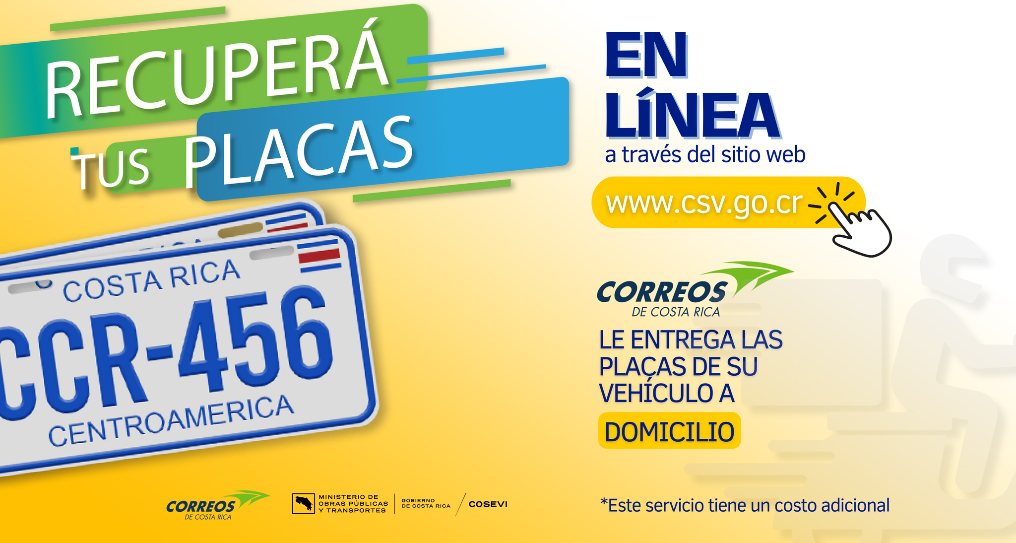 COSEVI y Correos de Costa Rica reactivan la entrega de placas retenidas ...